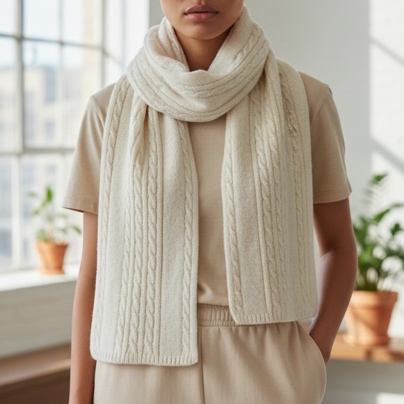 Caroline Grace | Accessories | Caroline Grace 0 Cashmere Scarf Cable ...
